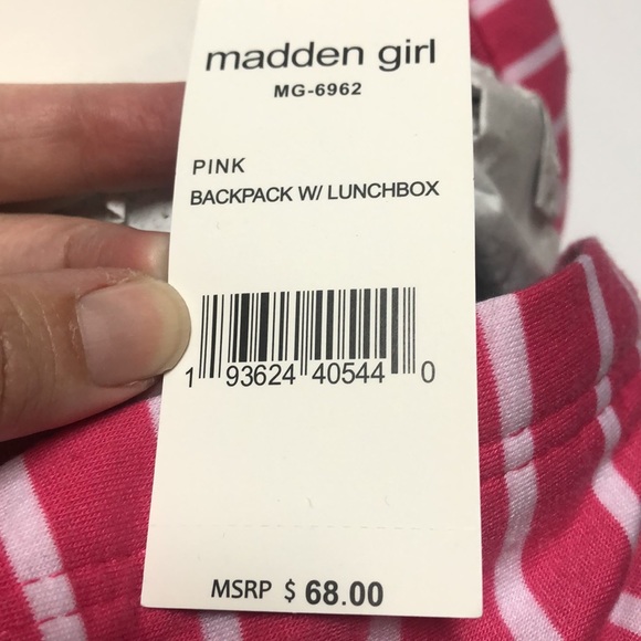 Madden Girl | Accessories | Nwt Madden Girl Pink With White Stripes ...